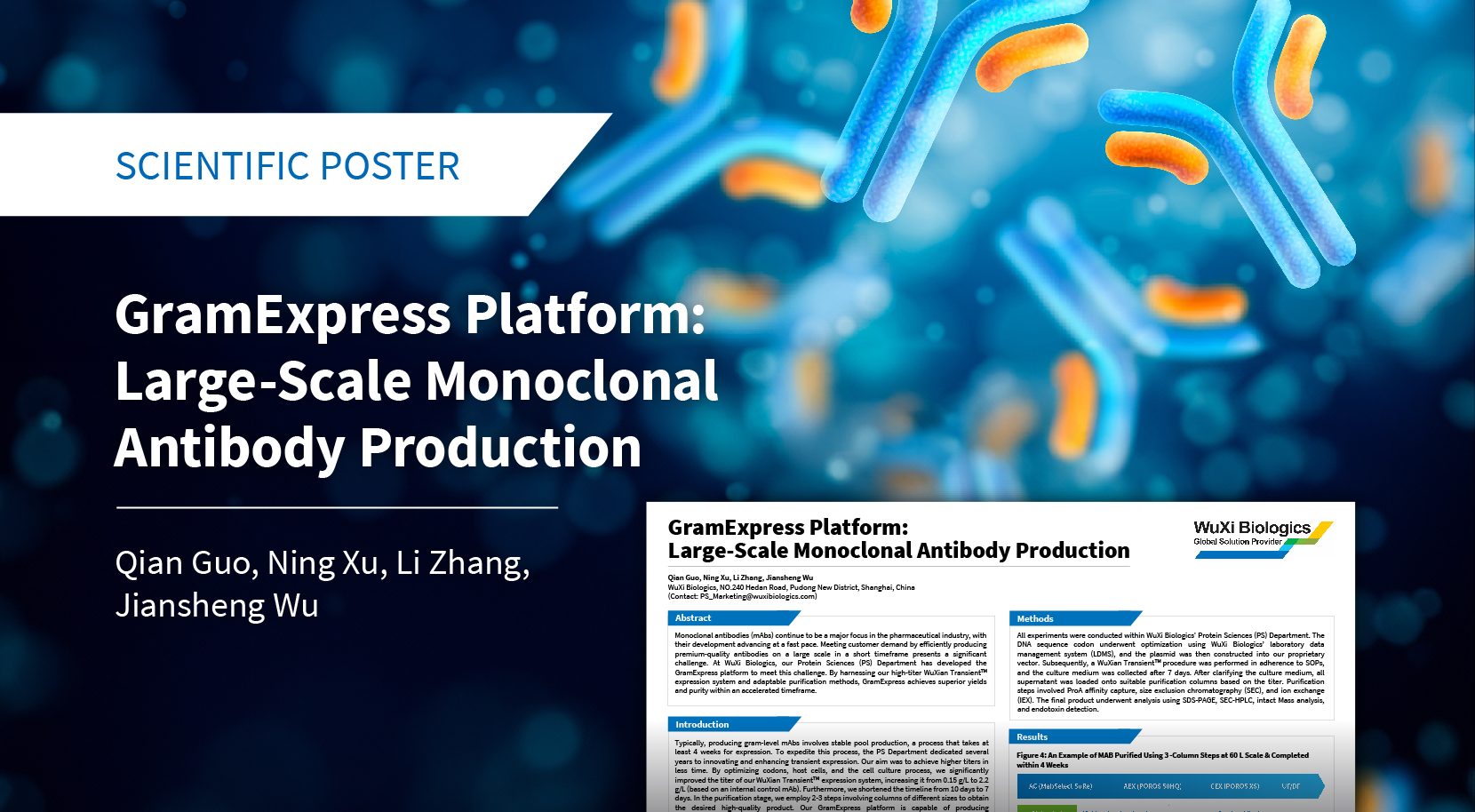 Poster: Gram-Level Antibody Production | WuXi Biologics